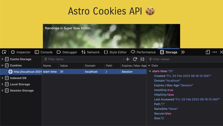 Astro Cookies API: Cookies on HTTP Requests 🍪 | Rodney Lab