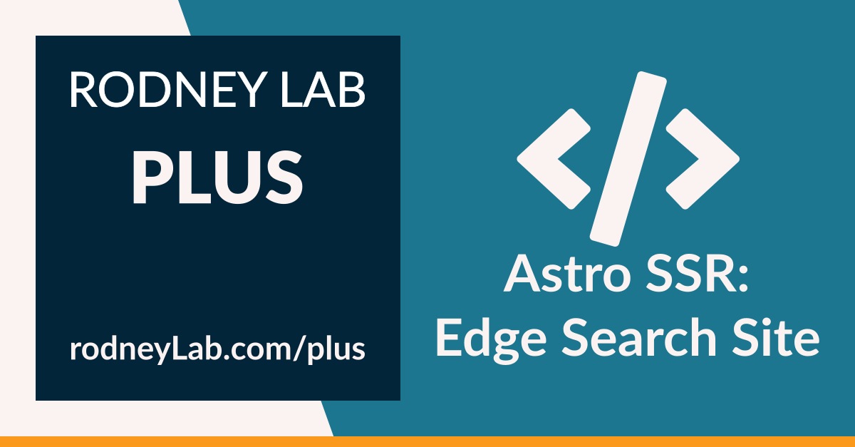 Astro Server-Side Rendering: Edge Search Site